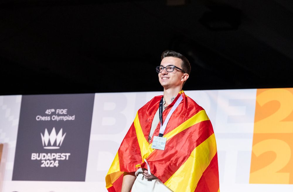 Тони Лазов од ШК Алкалоид освои сребрен медал на Шаховската олимпијада ...